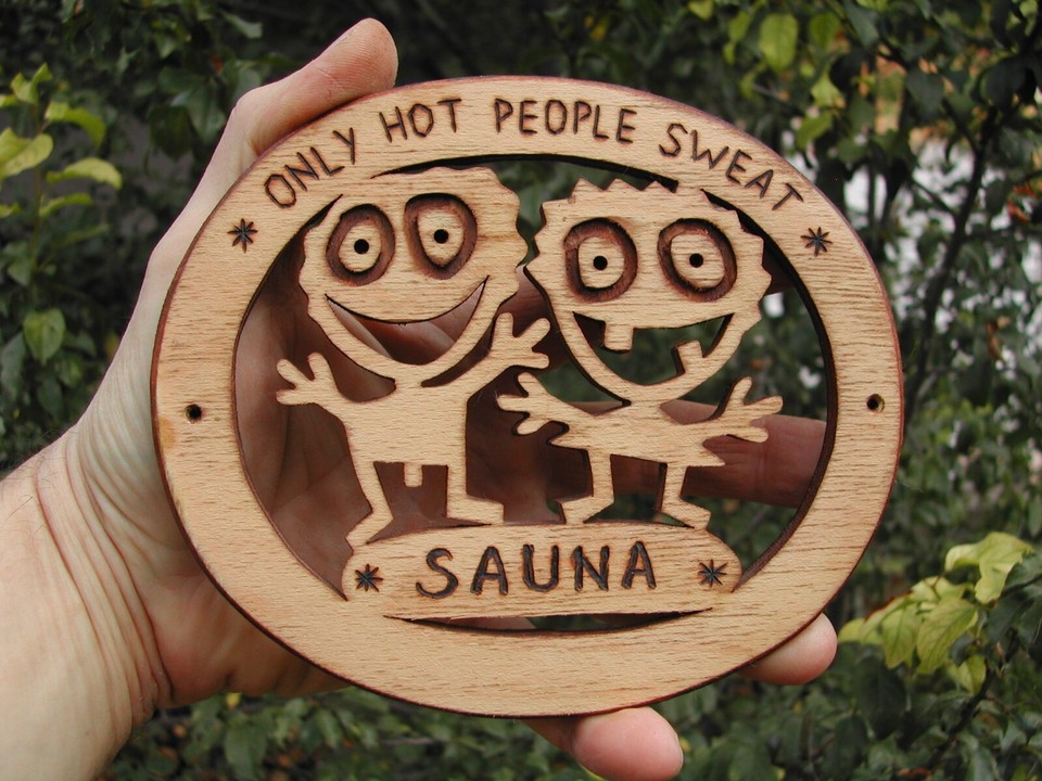 Sauna Door Sign Decor Accessories Schild Wood Plaque Funny Gift Sauna ...