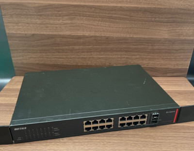 BUFFALO BS-GS2016 Layer 2 Giga Smart Switch 16 Port Black SNMP VLAN ...