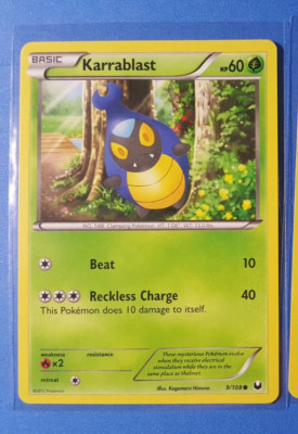 Karrablast 9/108 Pokemon card BW Dark Explorers common NM | eBay