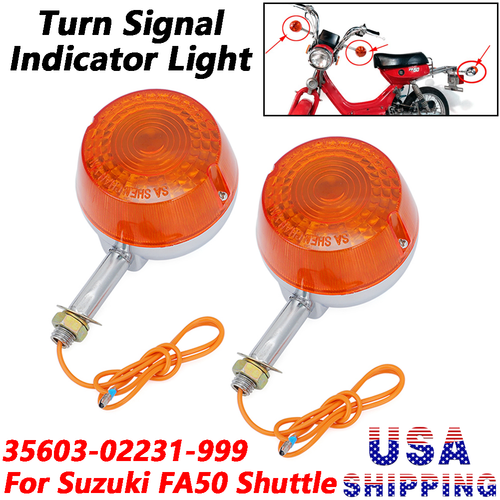 Rear Turn Signal Assembly Chrome 35603-02231-999 For Suzuki FA50 ...