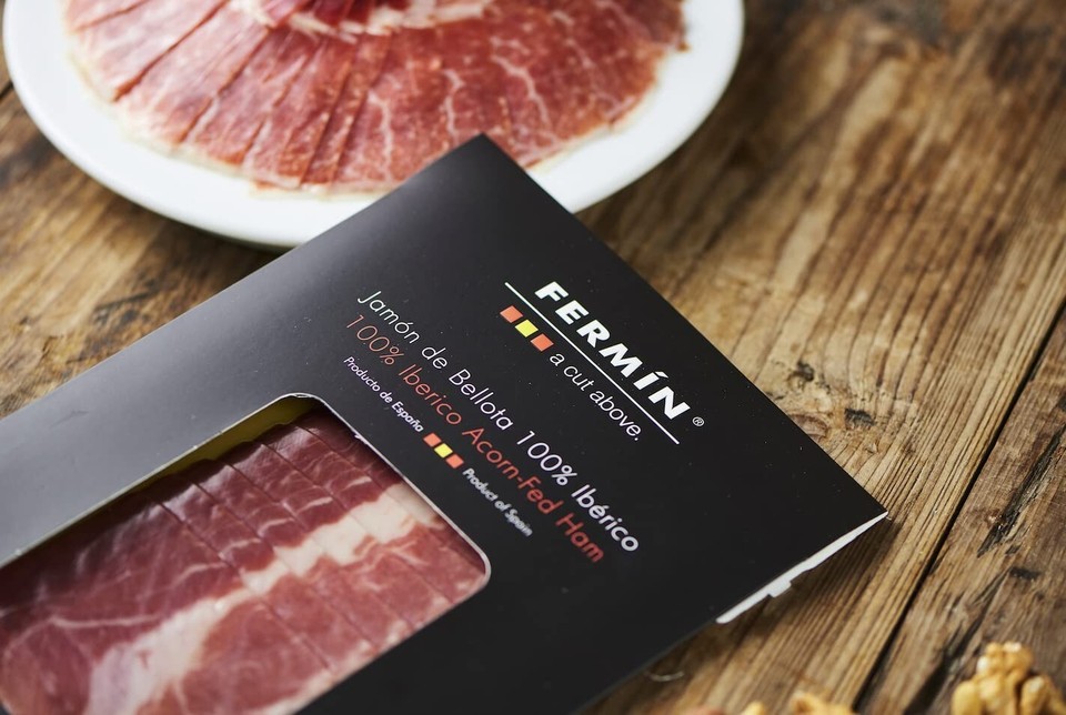 100% Acorn-Fed Ham Sliced 2 oz (4 Pack) | Jamon de Bellota 100% Iberico ...