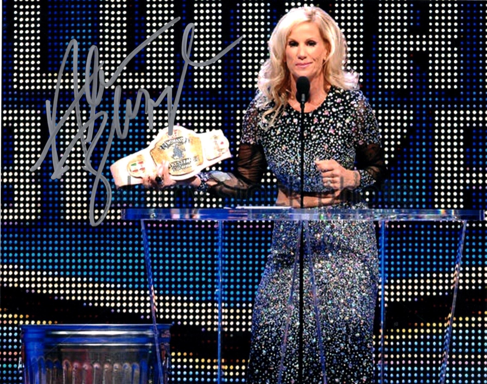 Alundra Blayze Madusa Signed 8x10 WWF Wrestling Promo Photo Wrestler ...