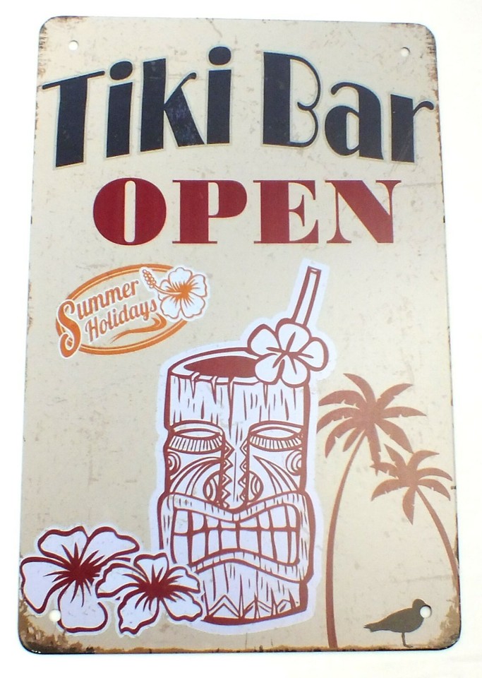 Tin Metal Sign Alcohol Drinks Bar Pub Vintage Retro Wall Club Tavern ...