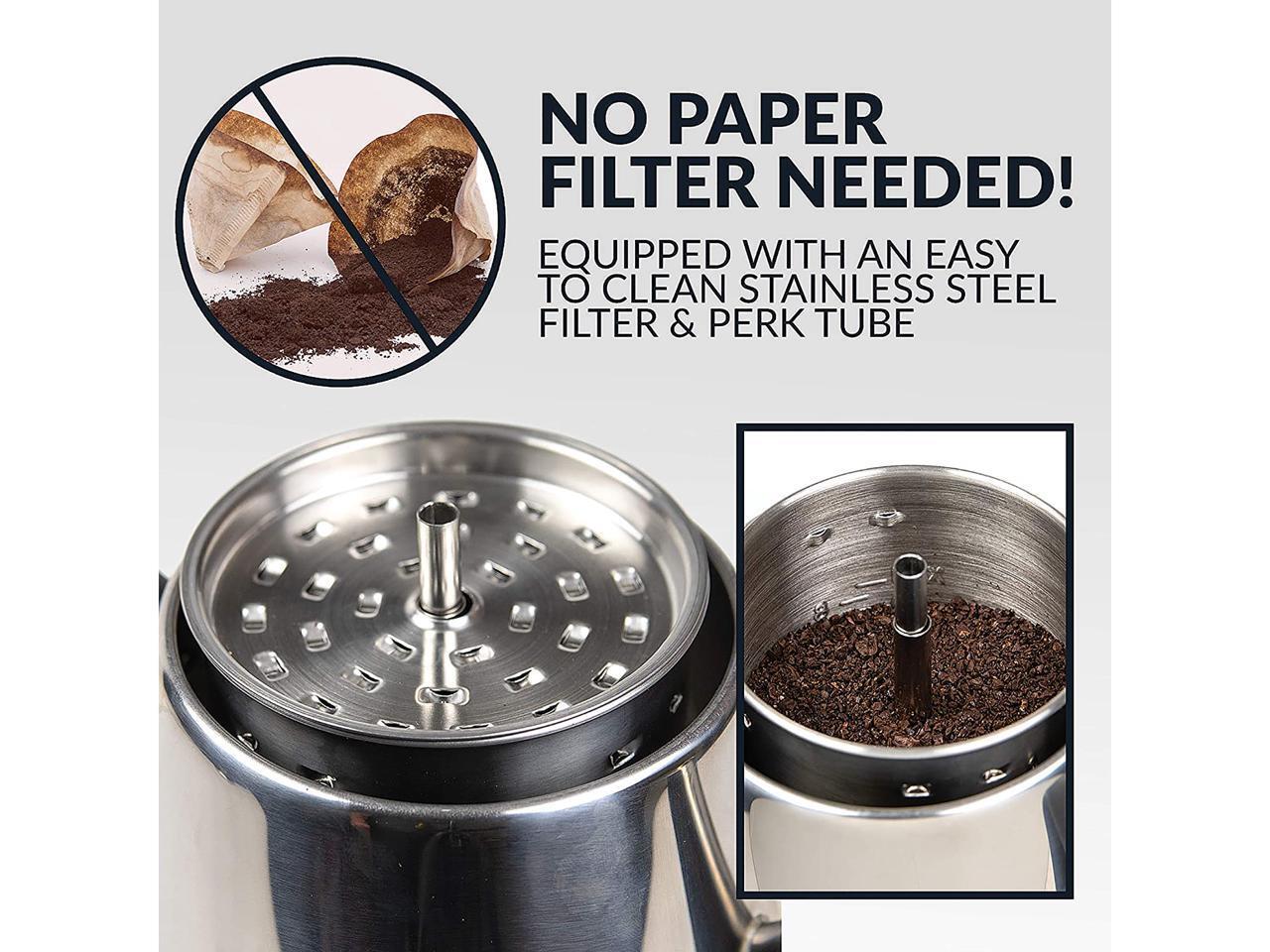 Homecraft HCPC10SS 10-cup Stainless Steel Coffee Maker Percolator Easy ...