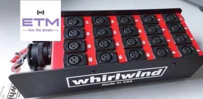 Whirlwind B20-0XL-W2CM 20 Channel Drop Snake Box 20XLRF to W2CM Steel ...