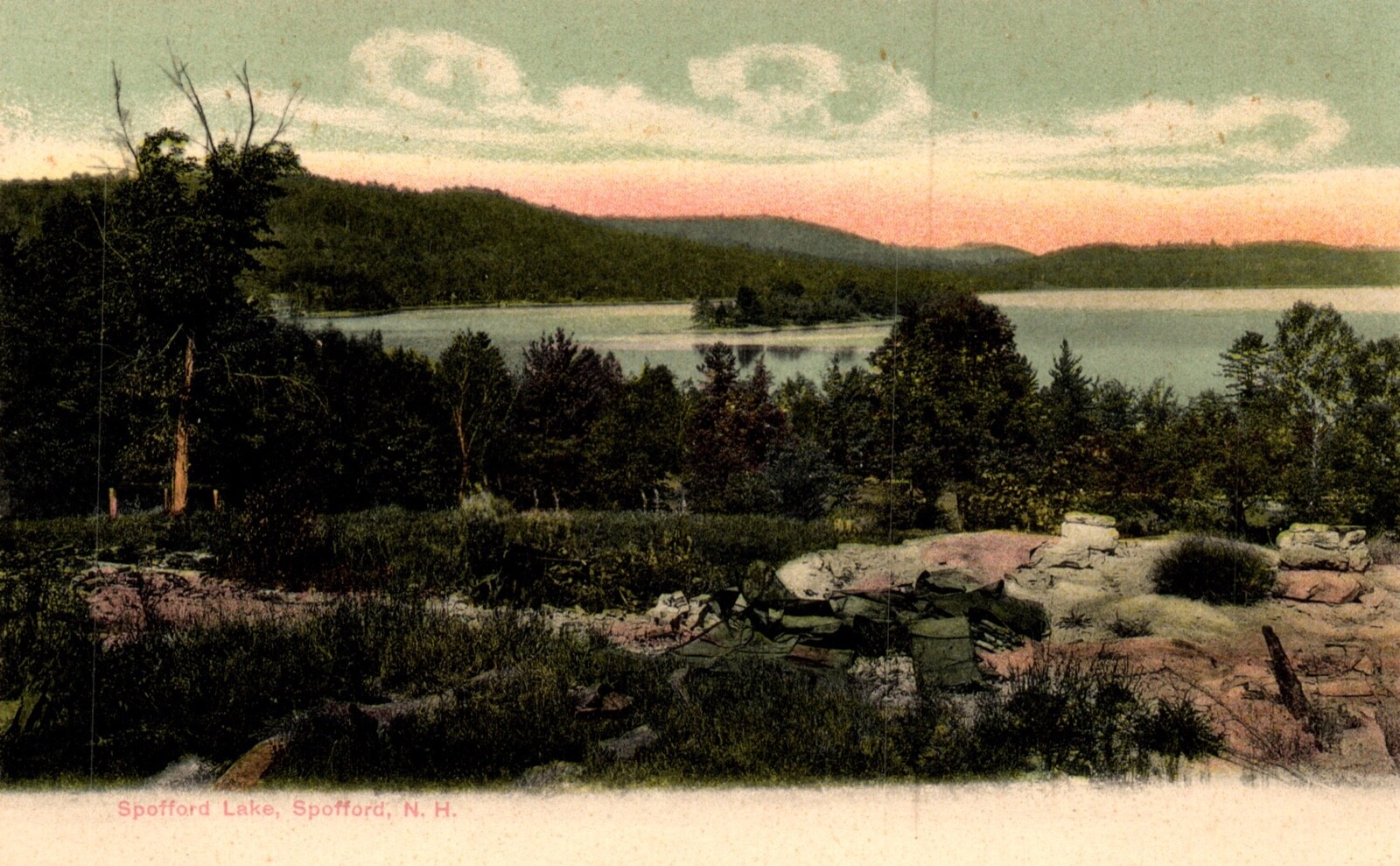 Postcard Spofford lake Spofford New Hampshire | eBay
