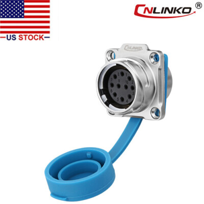 10 Pin Power Circular Connector Female Socket Outdoor Waterproof ...