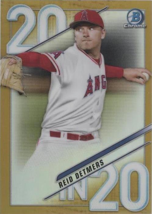 2020 Bowman Draft - 20 in '20 Reid Detmers #20IN20-RD Gold Refractor ...