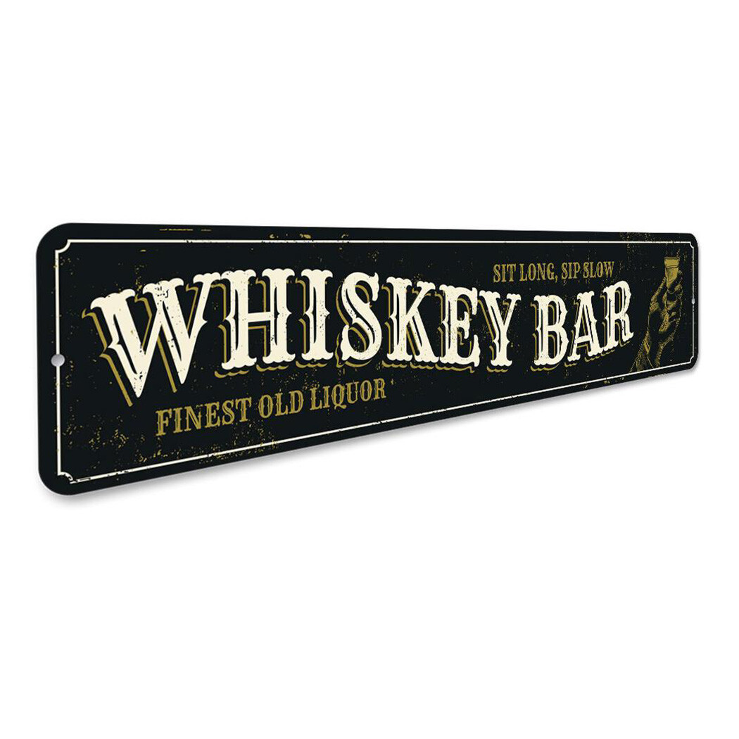 Whiskey Bar Sign Custom Liquor Plaque Aluminum Metal Wall Decor Sign | eBay