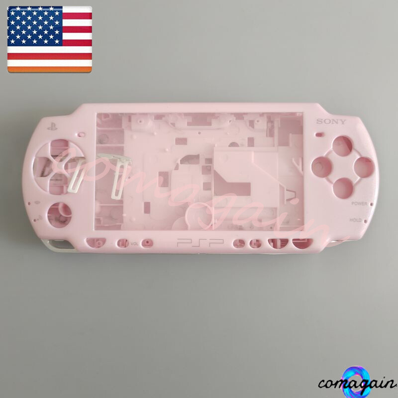 New Full Housing Shell Case Set & Buttons Pure Pink For Sony PSP 2000 ...