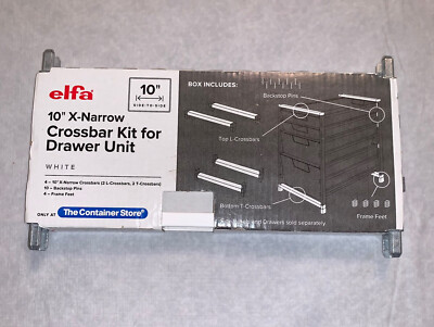 ELFA 10” X-Narrow Crossbar Kit for X-Narrow Elfa Drawer Unit NEW ...