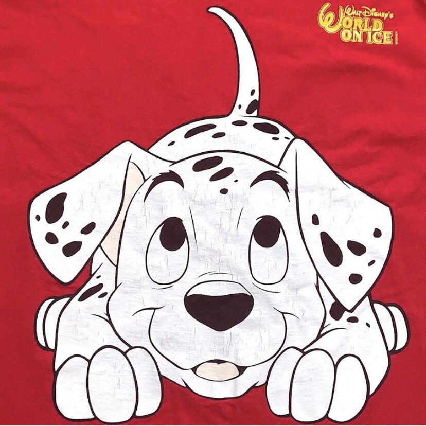 Vintage 90s Walt Disney World on ice 101 Dalmatians Red Shirt Fits As ...