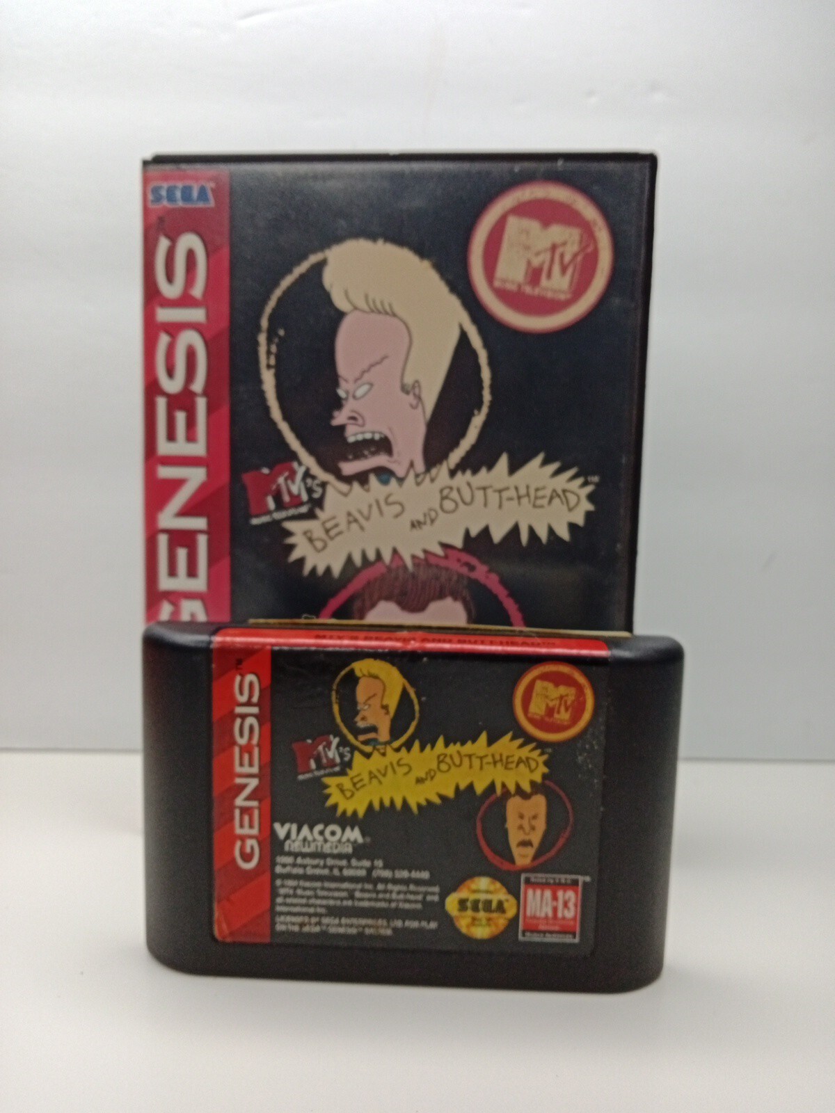 Beavis and Butt-Head (Sega Genesis, 1994) Game W/Case Tested ...