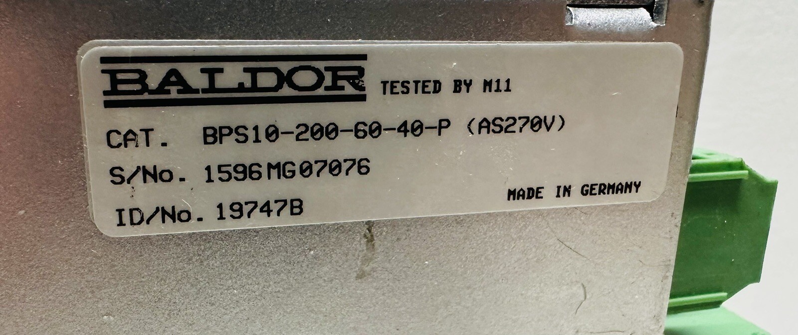 Baldor BPS10-200-60-40-P Servo Power Supply for sale online | eBay