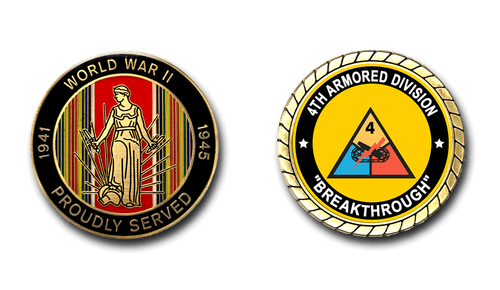 4th Armored Division "Breakthrough" WWII Service Challenge Coin | eBay