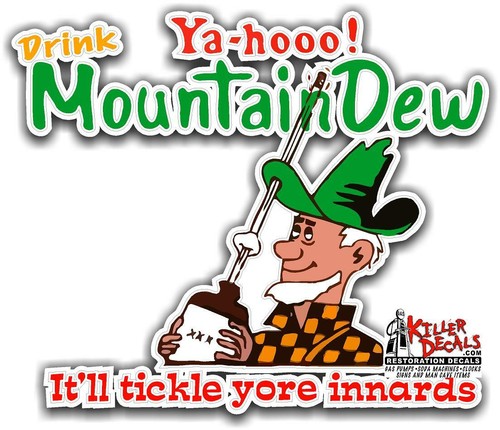 (MTDEW#3) 12"X10" MT DEW IT'LL TICKLE YOUR INNARDS COOLER POP SODA ...