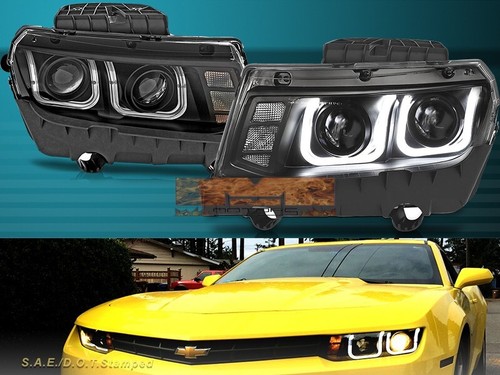 Black Dual Projector Halogen Ver Headlights W U Halo For 2014 2015 1571