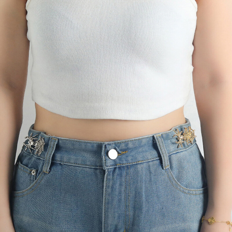 Spider Web Waist Buckle Adjustable Detachable Pants Clips Waist ...