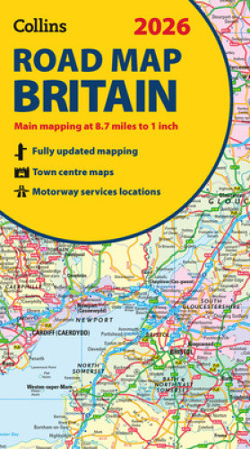 2026 Collins Road Map of Britain: Clear and Detailed Folded Map of ...