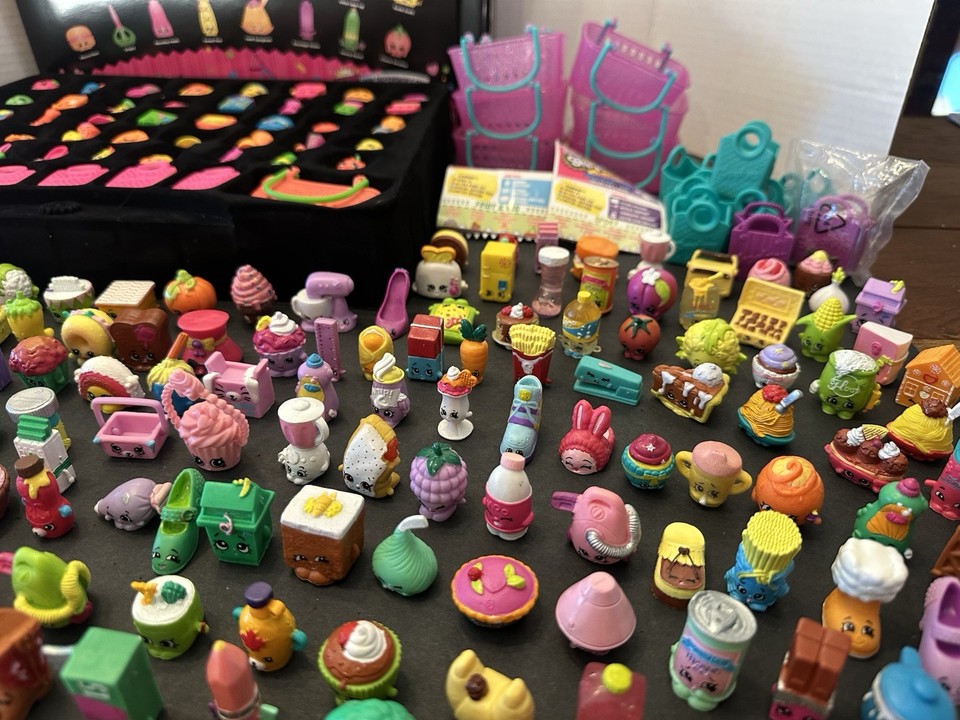 Huge 300+ Shopkins Figures Lot Moose Toys Mini Set Baskets Cards Bags ...