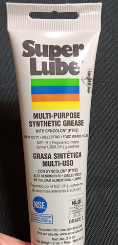 21030 Super Lube Synthetic Grease 3 oz. Tube, Multi-Purpose, Clear, H1 ...