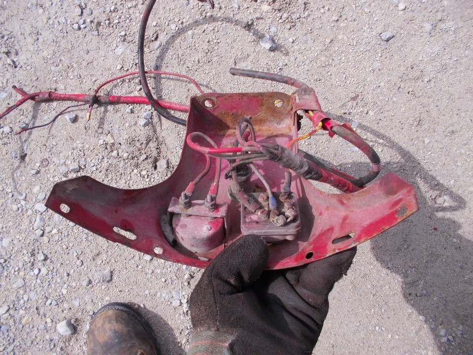 Farmall Cub IH Tractor ORIGINAL dash panel gas tank support w/ switches ...