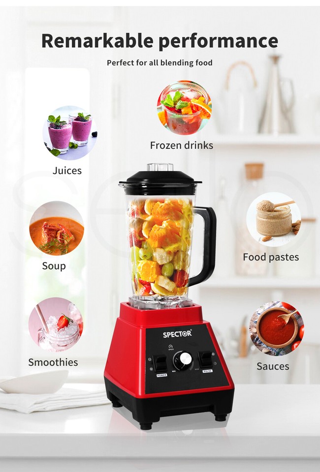 Spector 2L Commercial Blender Mixer Food Processor Juicer Smoothie Ice ...