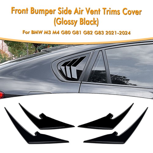 Gloss Black Front Side Air Vent Trims For BMW M3 M4 G80 G81 G82 G83 21 ...