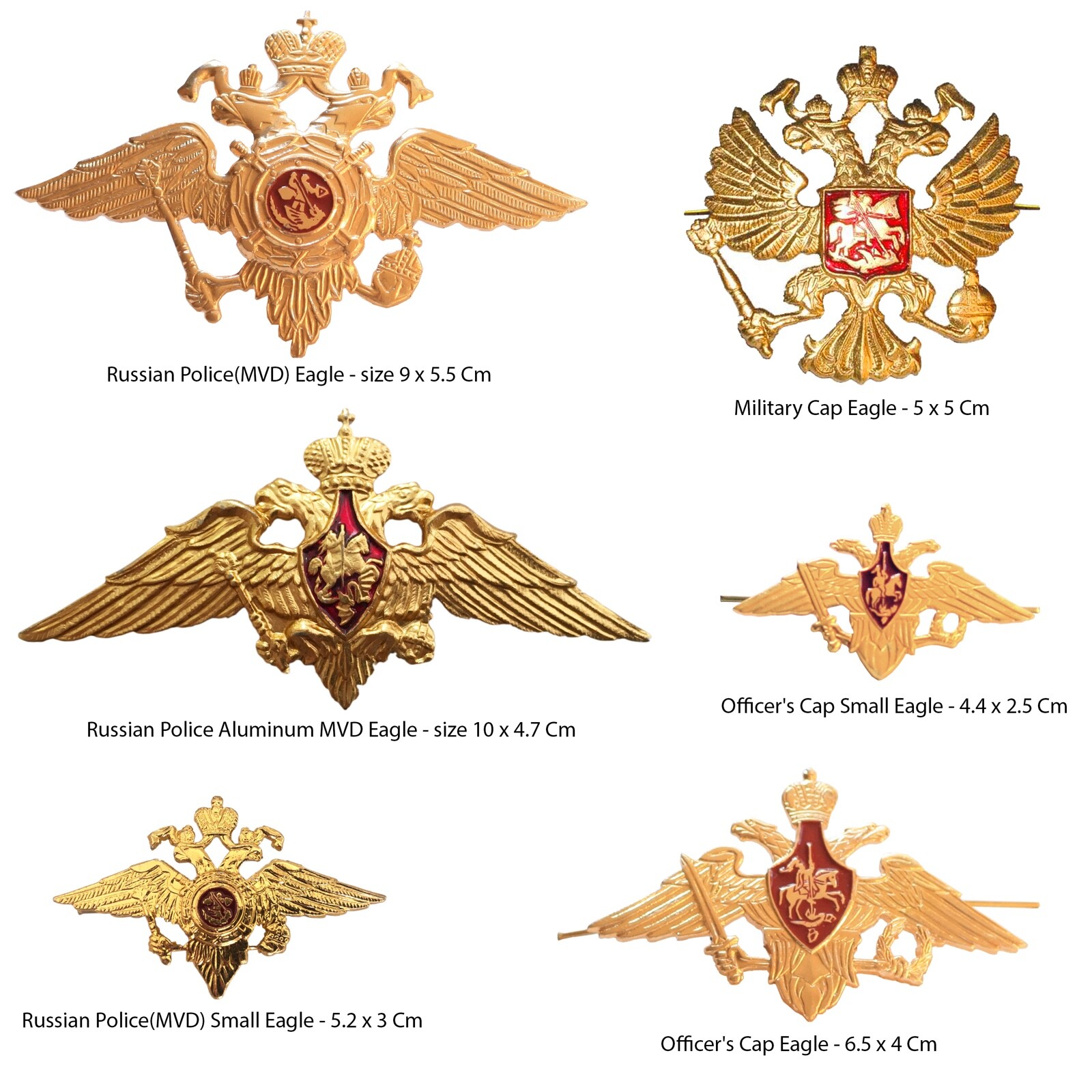 Russian USSR Army Military Uniform Imperial Eagle Hat Cap Beret Metal ...