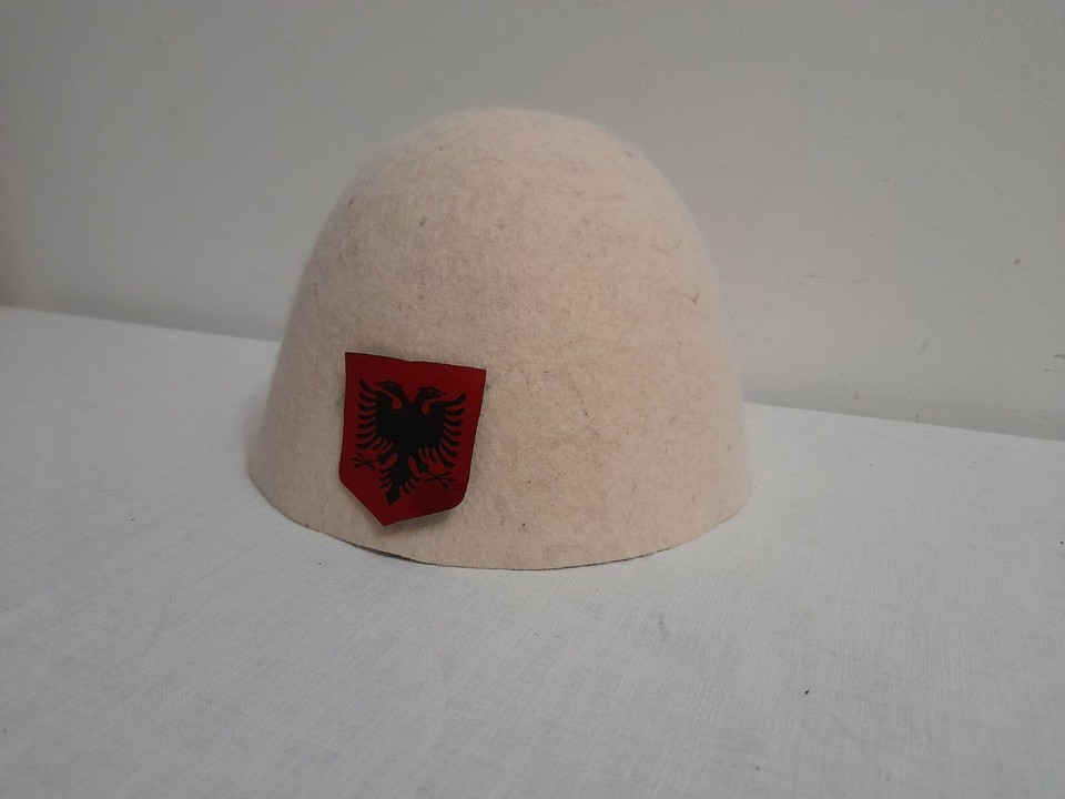ALBANIA PLIS WOOL HAT FOLK QELESHE HANDMADE 100% WOOL ALSO CALLED ...