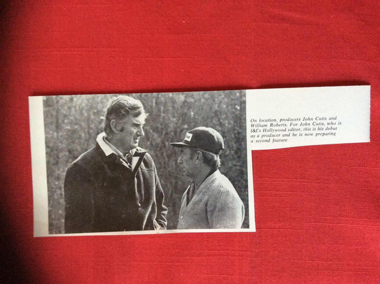 M6-9a ephemera 1970s film picture producers john cutts wilkiam roberts ...