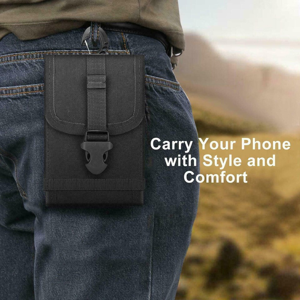 Tactical Molle Cell Phone Case with Belt Clip Loop Holster Pouch Carry ...