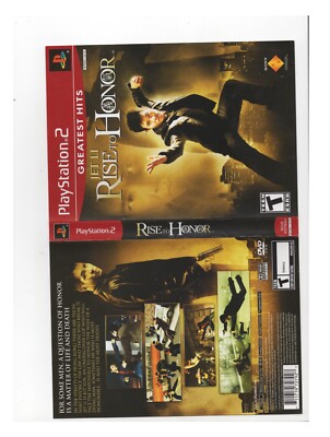 Jet Li Rise of Honor Greatest PS2 ARTWORK ONLY Original Authentic | eBay