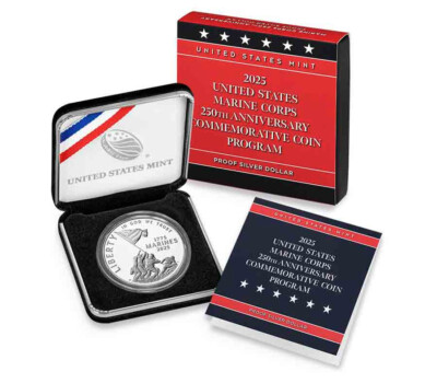 2025 U.S. Marine Corps 250th Anniversary Proof Silver Dollar | eBay