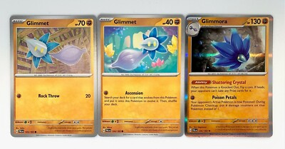 Glimmora 126/193 - Paldea Evolved - Pokemon Evolution Set - 3 Card Set ...
