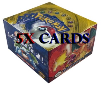 5x Base Set 1999 Pokemon Cards Vintage wotc English old Card lot bundle ...
