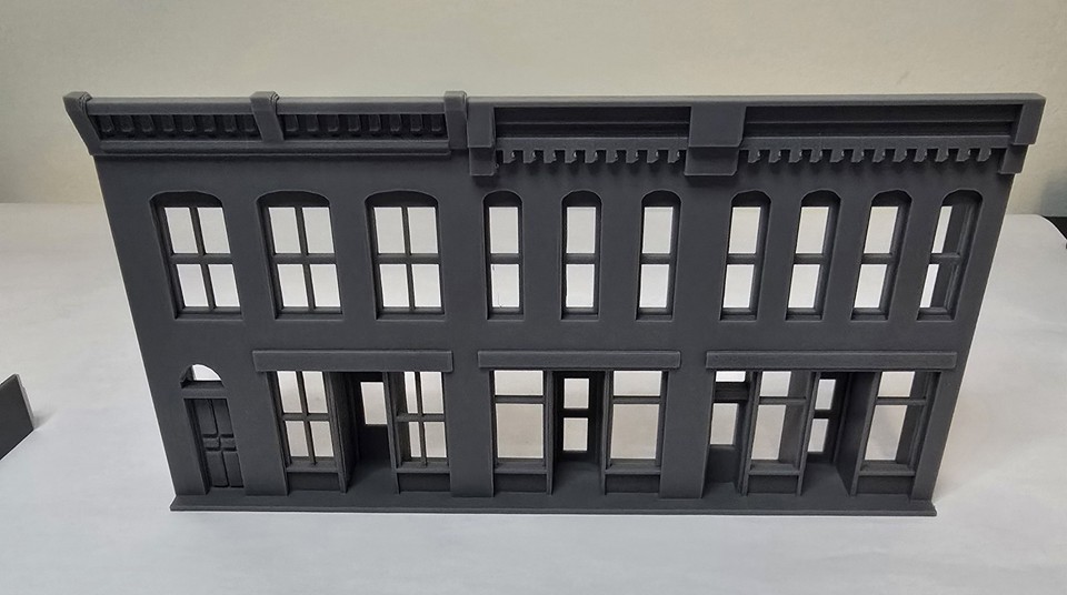 O - S Scale Gauge Building Town BUILDING Backdrop FREE SHIPPING Made In ...