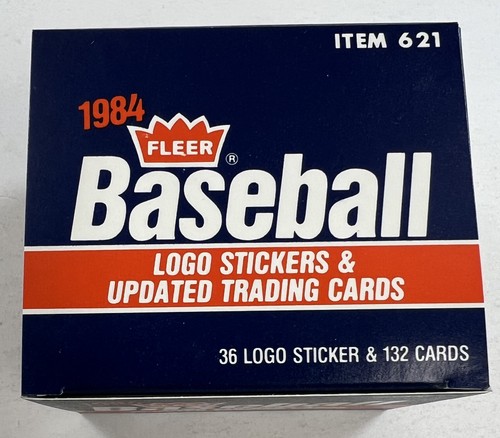 1984 Fleer Baseball Logo Stickers & Updated Trading Cards Empty Box ...