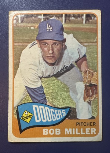 1965 TOPPS #98 BOB MILLER LOS ANGELES DODGERS PITCHER *FREE SHIPPING ...