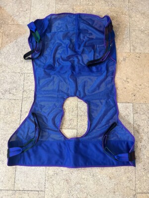 Full Body Mesh Commode Patient Lift Sling, up 200lbs Weight Capacity ...