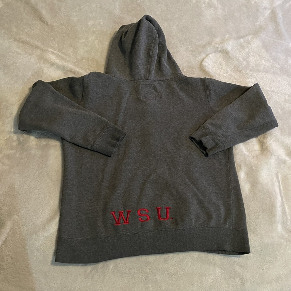 WSU Cougars Hoodie Women Medium Gray Quarter Zip Embroidered Sweater ...