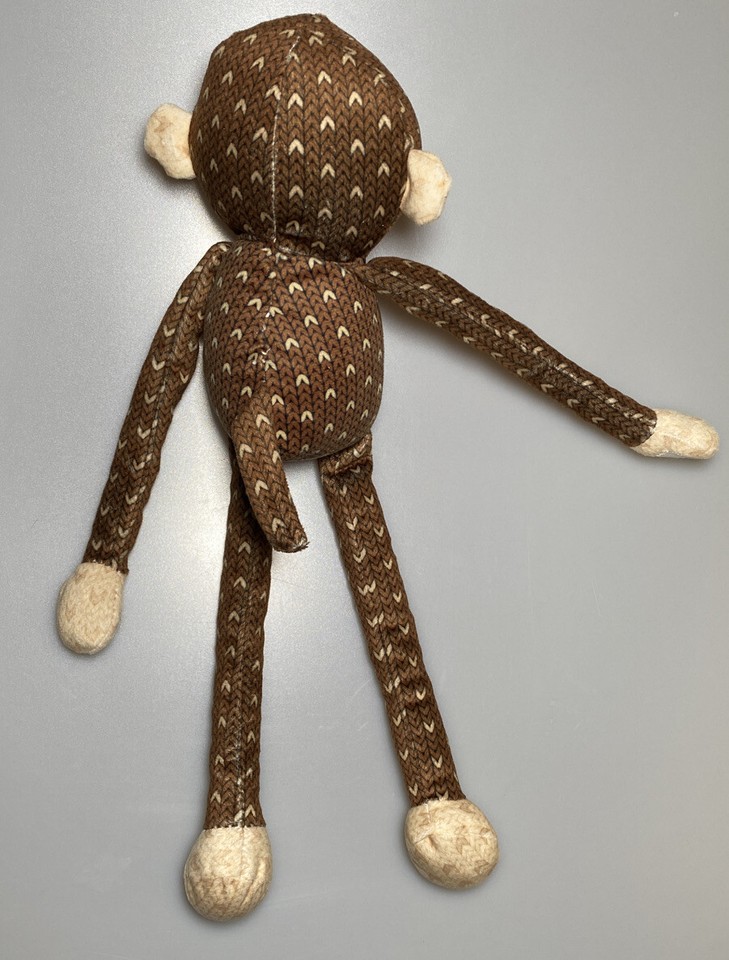 Sticky Hands Hugging Monkey Brown Cream Plush Stuffed Animal Soft Baby ...