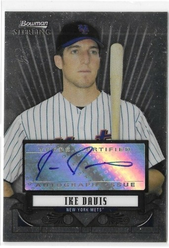 2008 Bowman Sterling Prospects Autograph IKE DAVIS #IDA New York Mets ...