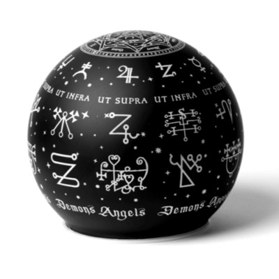 Alchemy Gothic Angels & Demons Sigils Globe LED Light Etched Black ...
