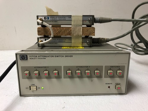 AGILENT HP 11713A w/ 8494H & 8496H Attenuator/ Switch Driver NO FEET | eBay