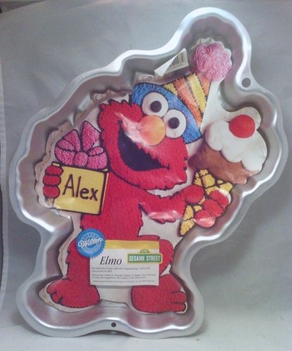 Elmo Cake Pan Baking Sesame Street 1995 Wilton w/ Instructions Insert ...