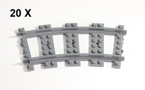 LEGO® Dark Gray Train Curved Track RC Train Track [20 Pieces] ID 53400 ...