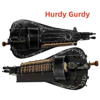 Black Hurdy-gurdy, 6 strings 24 keys Hurdy Gurdy, pretty drawing.Good ...