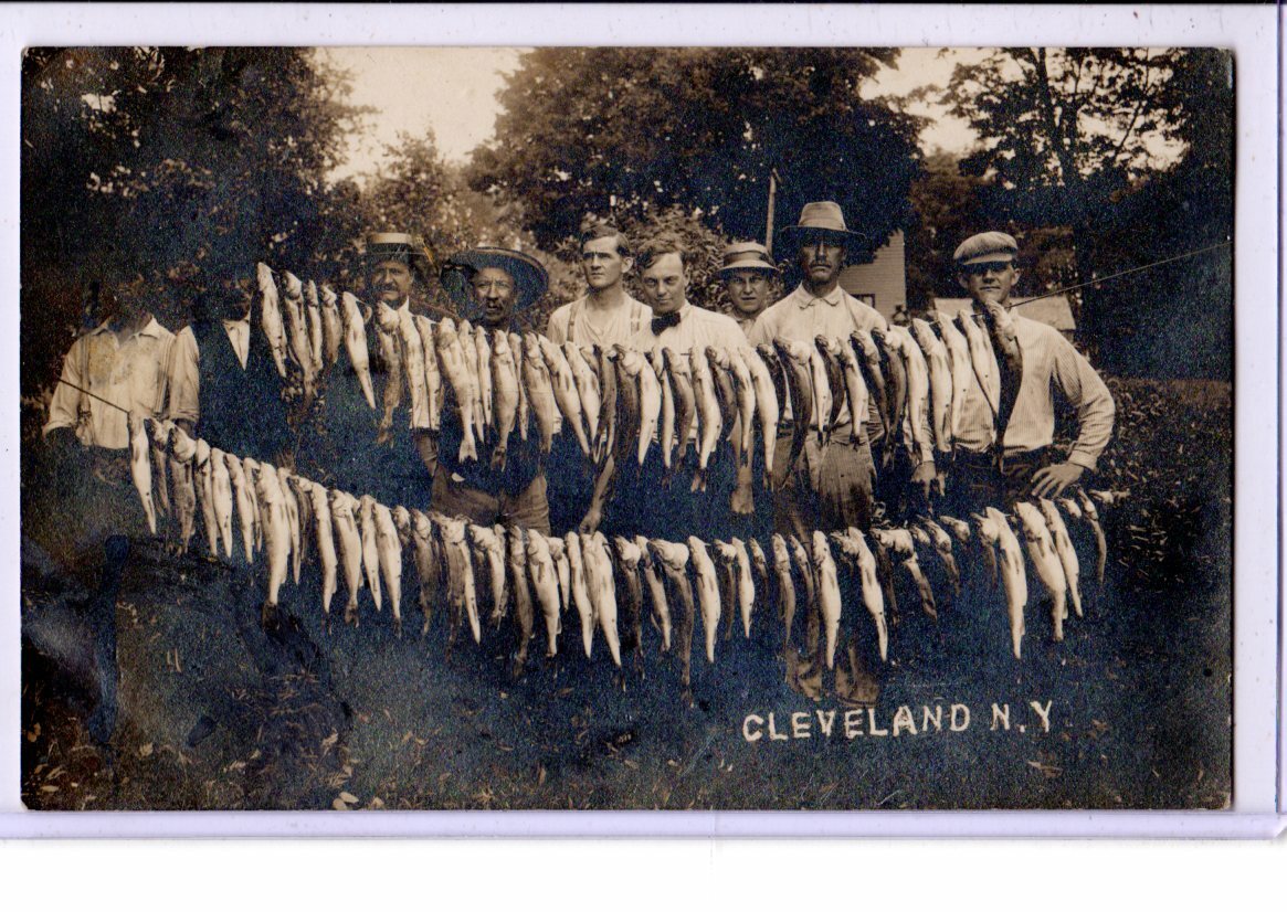 Real Photo Postcard RPPC - Fishing Fishermen with Display of Fish ...