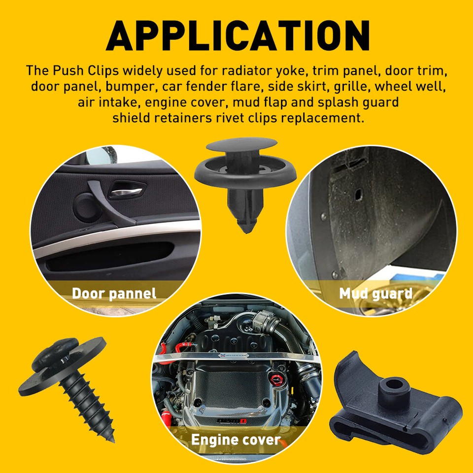 Engine Undertray Cover Push Clips Bottom Shield Guard Screw For Toyota ...